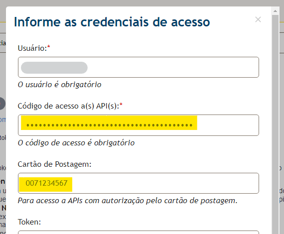 Como gerar Token Correios?